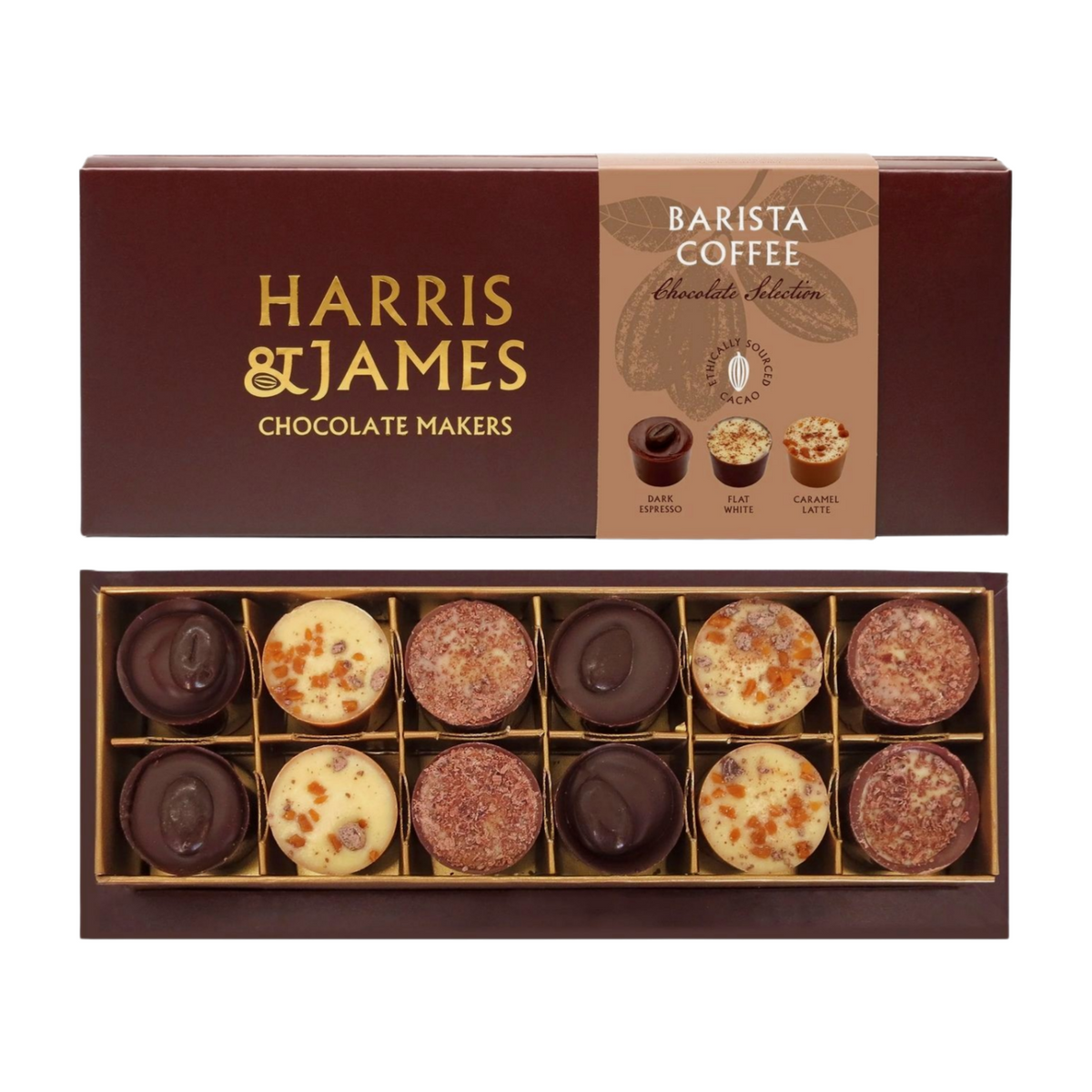 Harris & James Barista Coffee Chocolate Selection Box (9x180g) – The Gorgeous Food Company