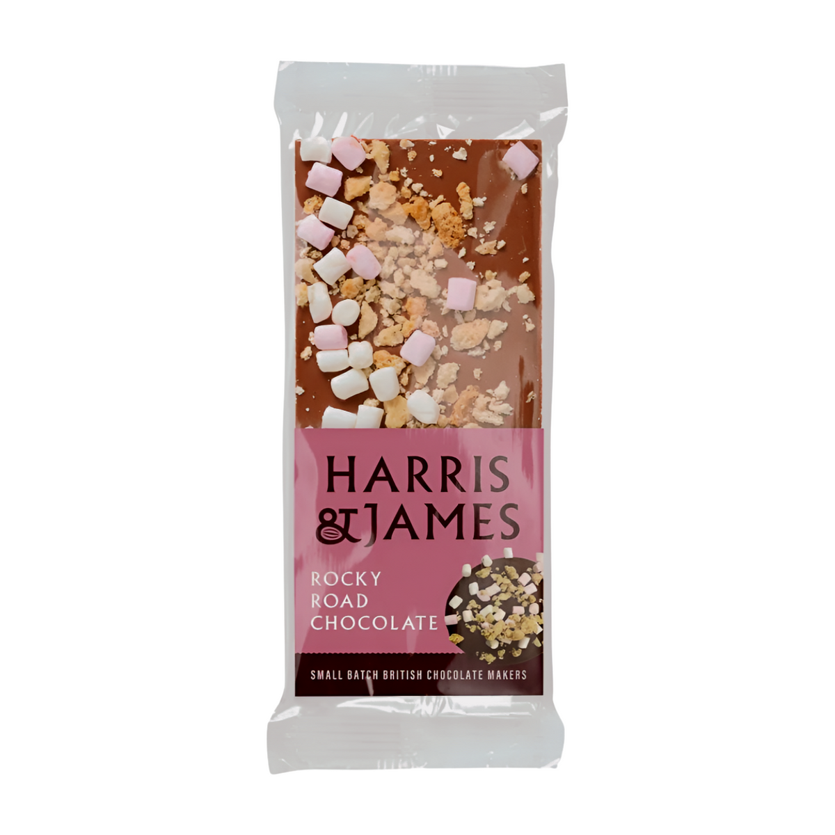 Harris & James Rocky Road Chocolate Bar (10x100g) – The Gorgeous Food Company