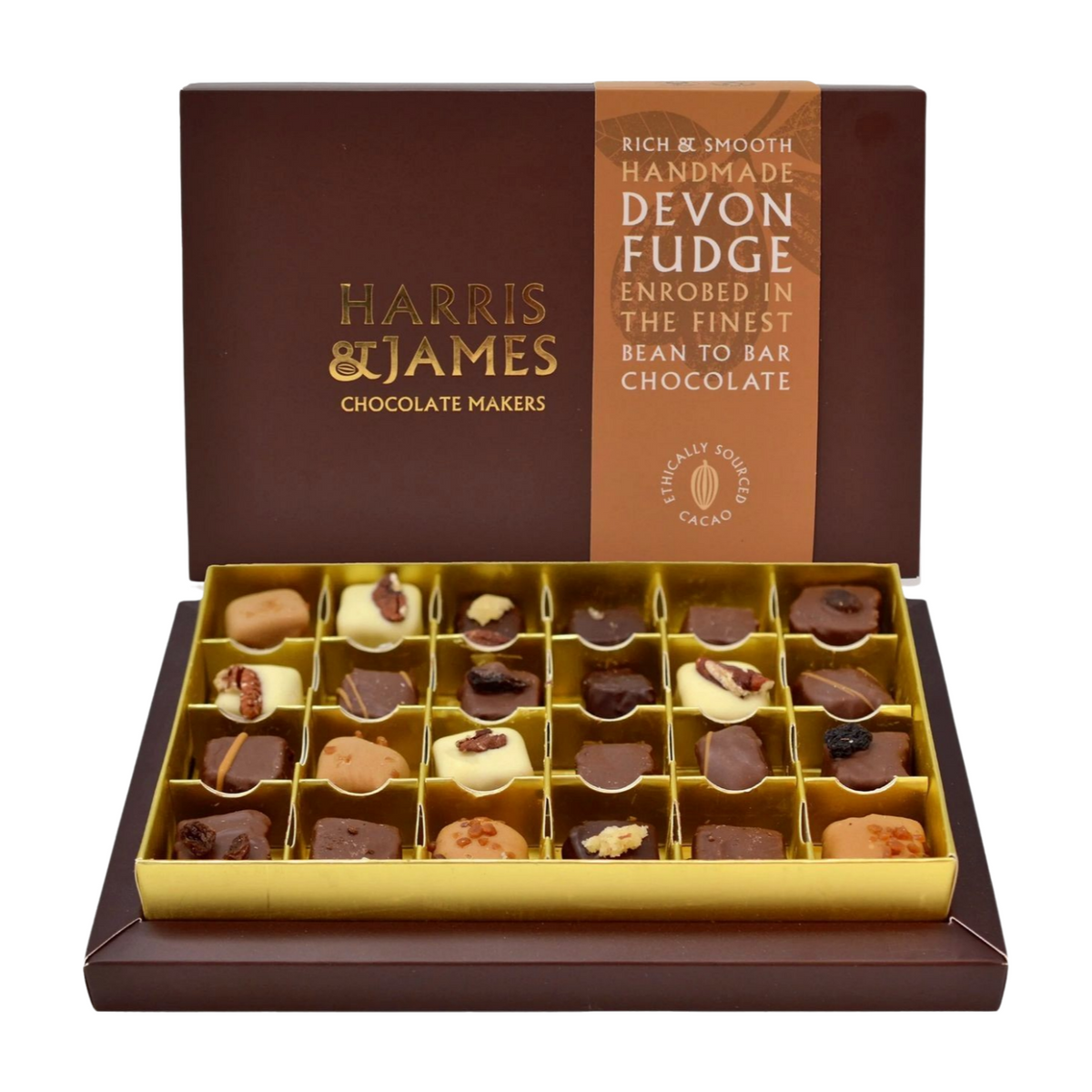 Harris & James Chocolate Enrobed Devon Fudge Selection Box (6x265g) – The Gorgeous Food Company
