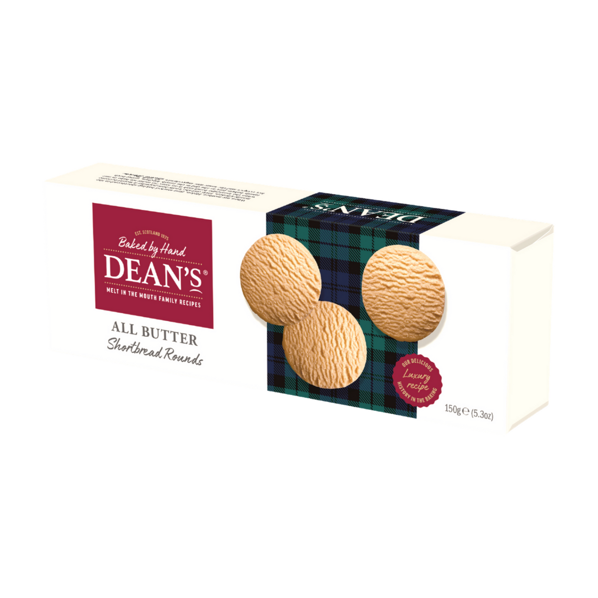 Dean's All Butter Shortbread Rounds (12x150g) – The Gorgeous Food Company