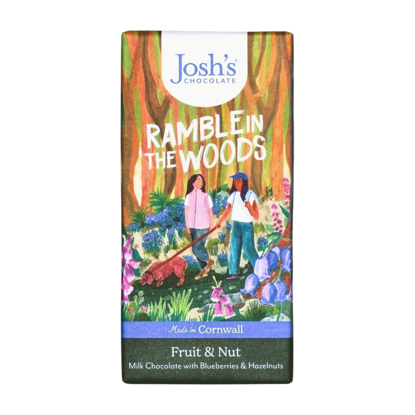 Josh's Chocolate Milk Chocolate Bar with Blueberries & Hazelnuts (20x9 ...