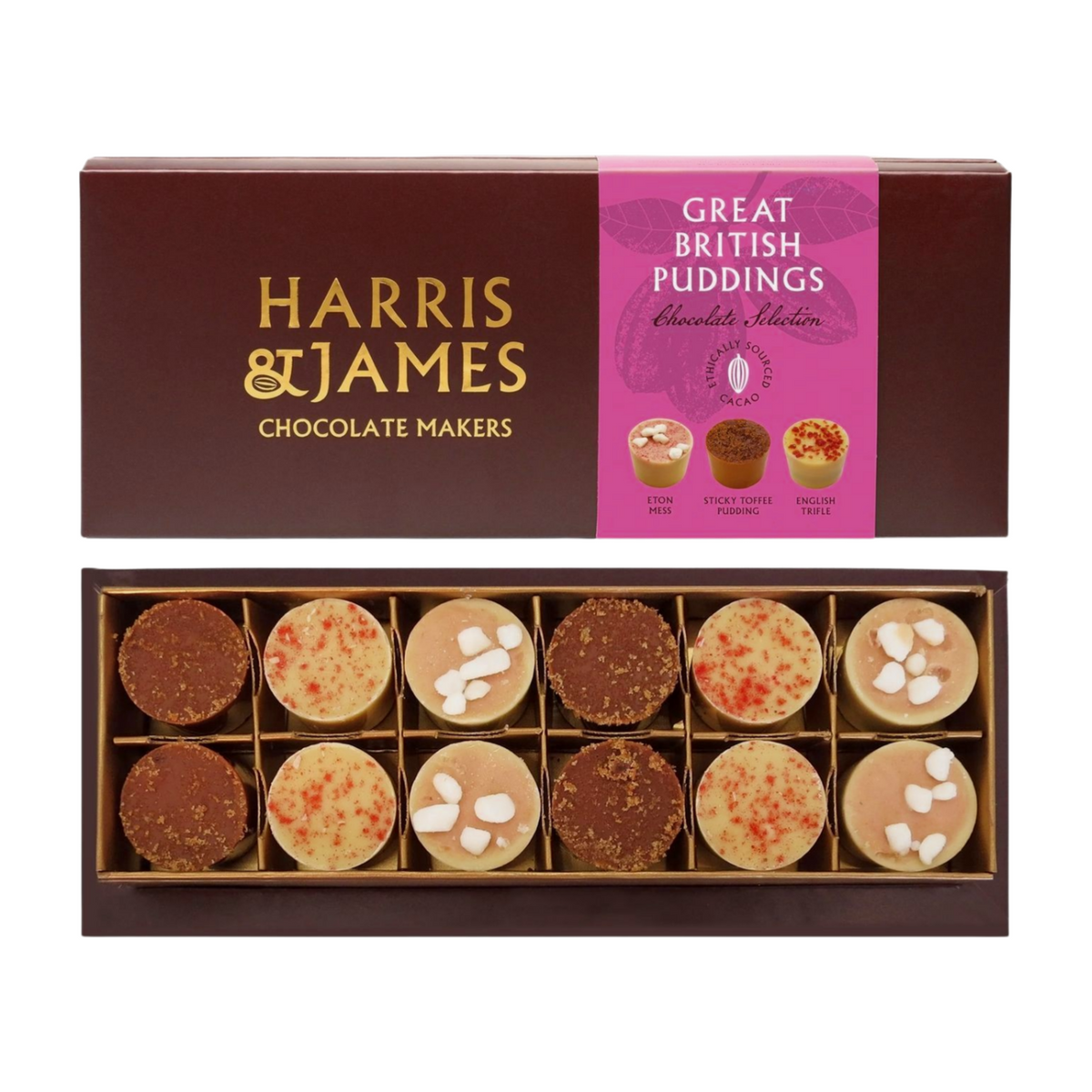 Harris & James Great British Puddings Chocolate Selection Box (9x180g ...