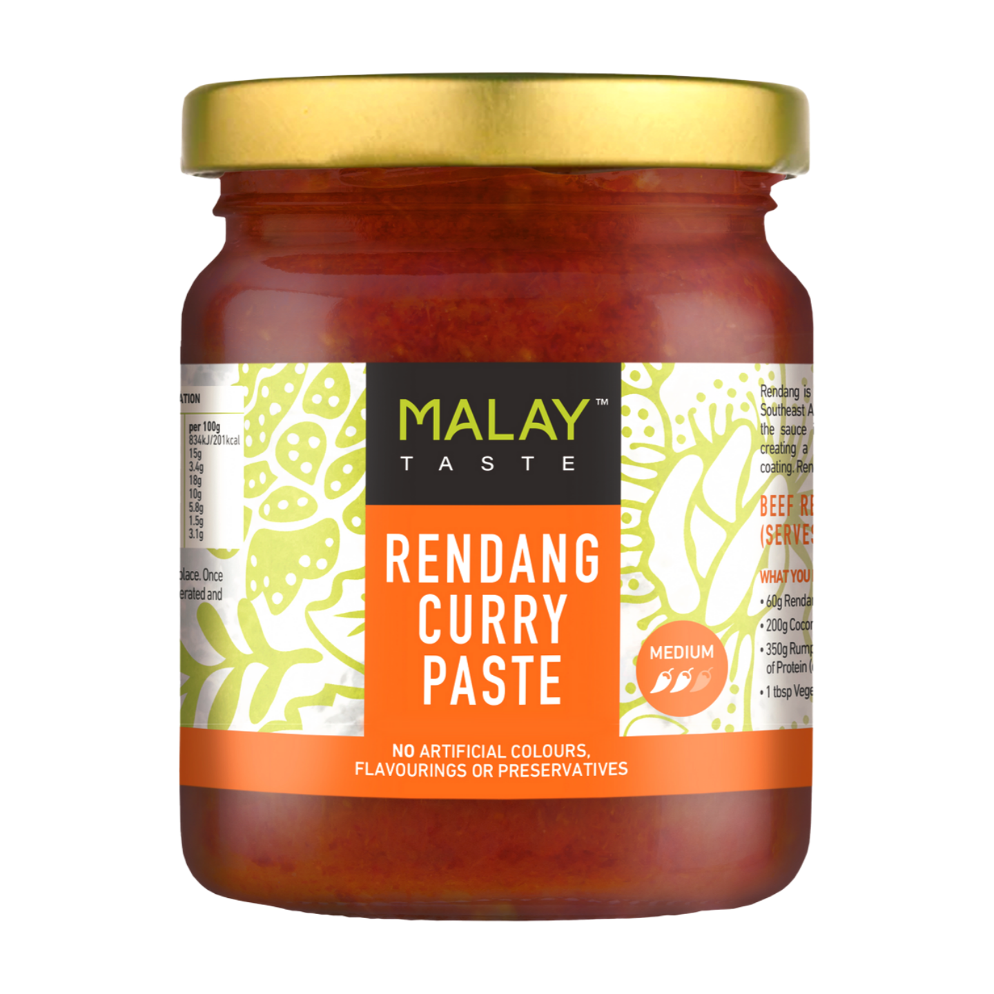 Malay Taste Rendang Curry Paste (6x185g) – The Gorgeous Food Company