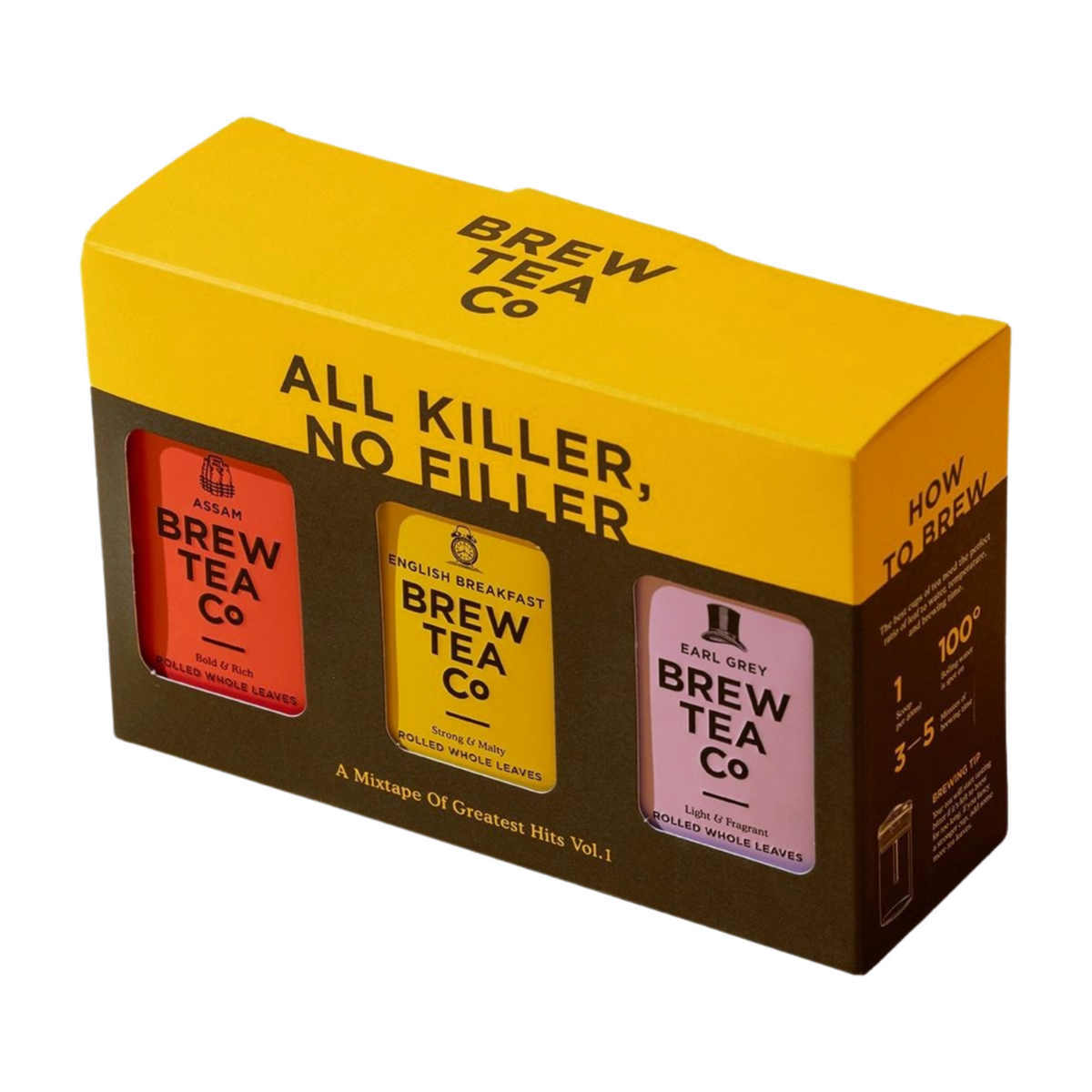 Brew Tea Co All Killer, No Filler, Mini Loose Leaf Tea Tin Trio (6x270 ...