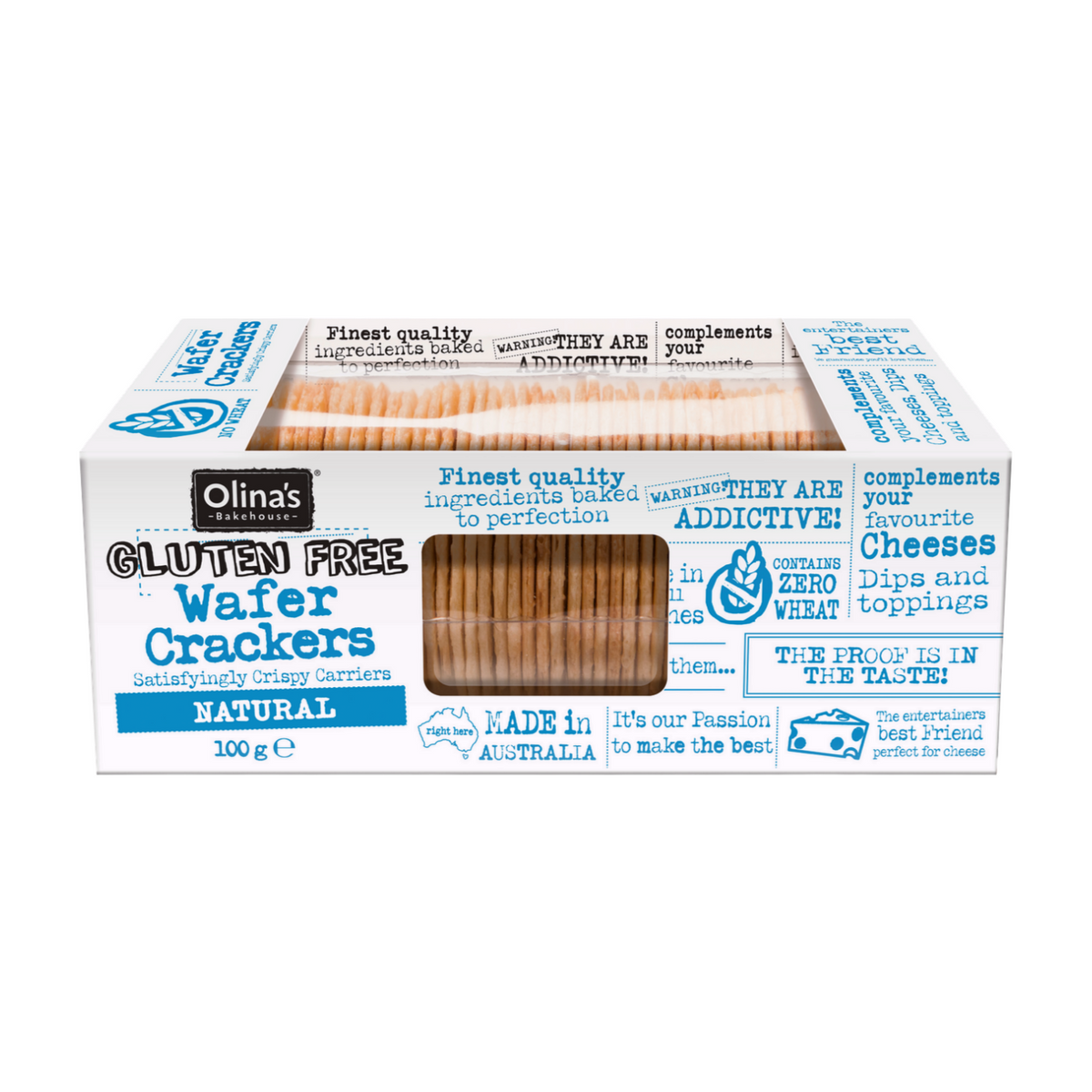 Olina's Bakehouse Gluten Free Natural Wafer Crackers (12x100g) – The ...