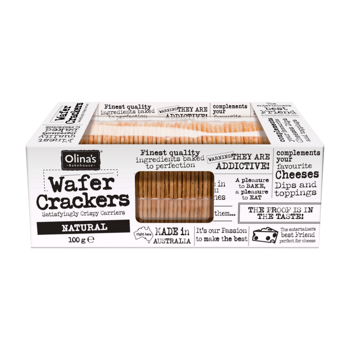Olina's Bakehouse Natural Wafer Crackers (12x100g) – The Gorgeous Food ...