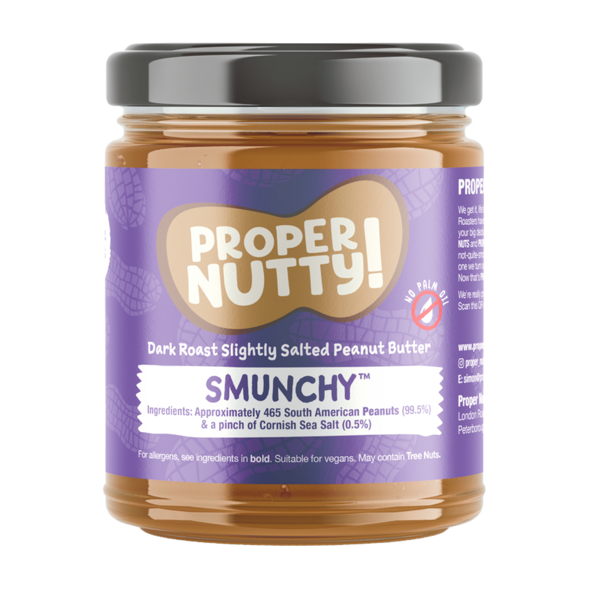 Proper Nutty Dark Roast Slightly Salted Peanut Butter (6x280g) – The ...