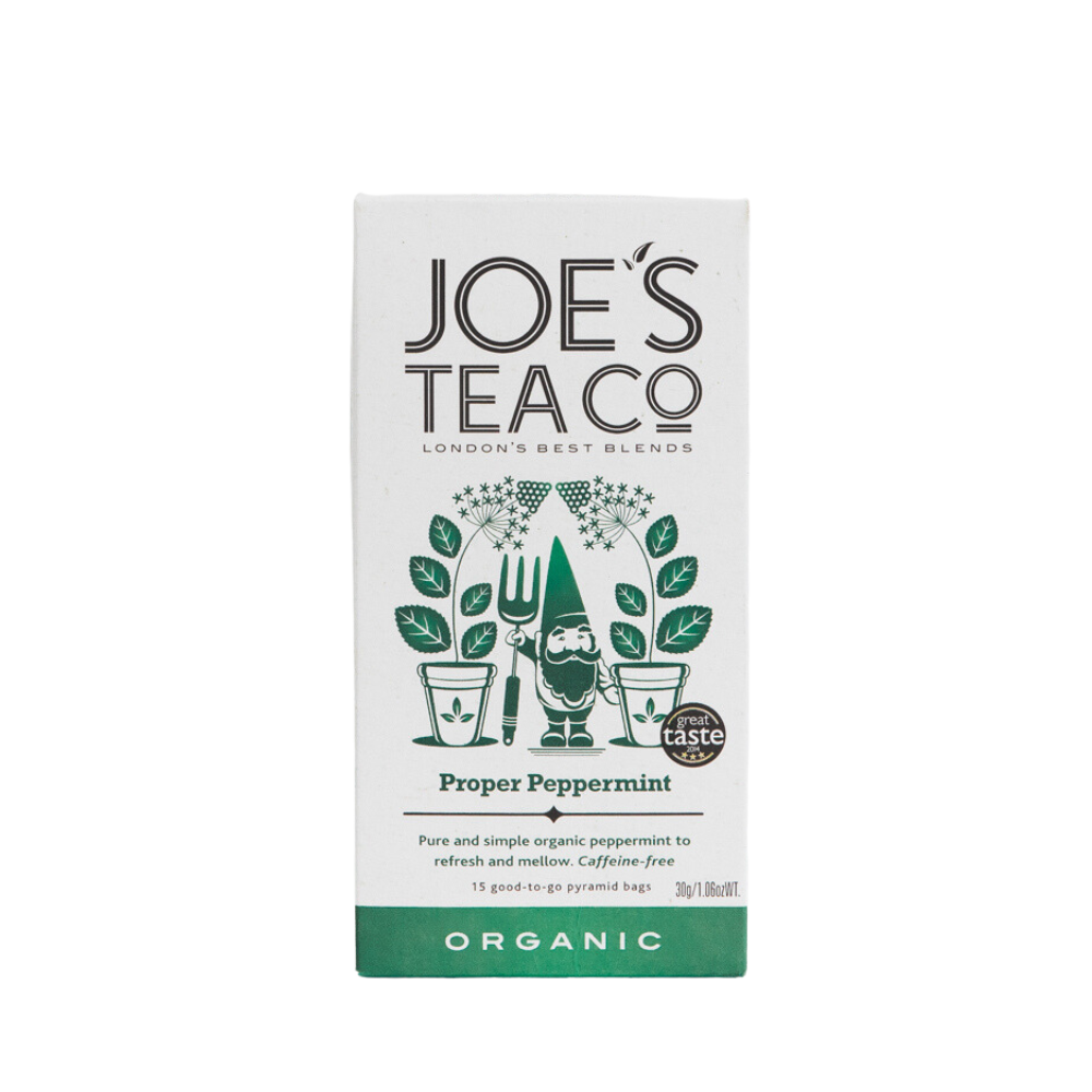 Joe's Tea Co Propper Peppermint Organic Tea (6x15 Pyramids) – The ...