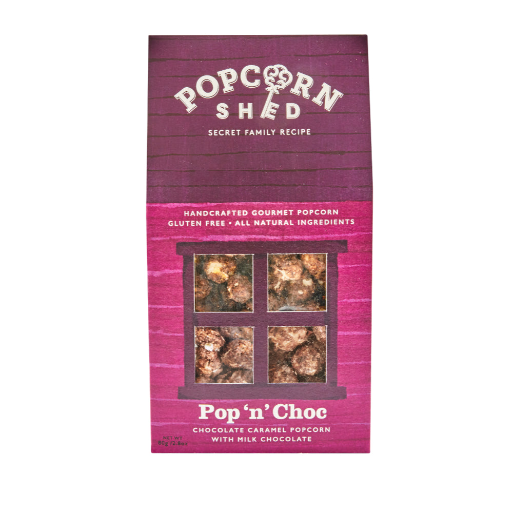 Popcorn Shed Pop 'n' Choc Gourmet Popcorn Shed (10x80g) – The Gorgeous ...