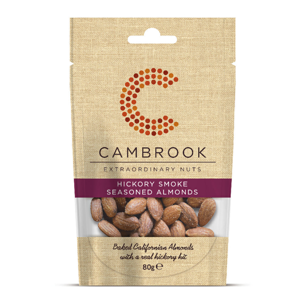 Cambrook Hickory Smoke Seasoned Almonds (9x80g) – The Gorgeous Food Company