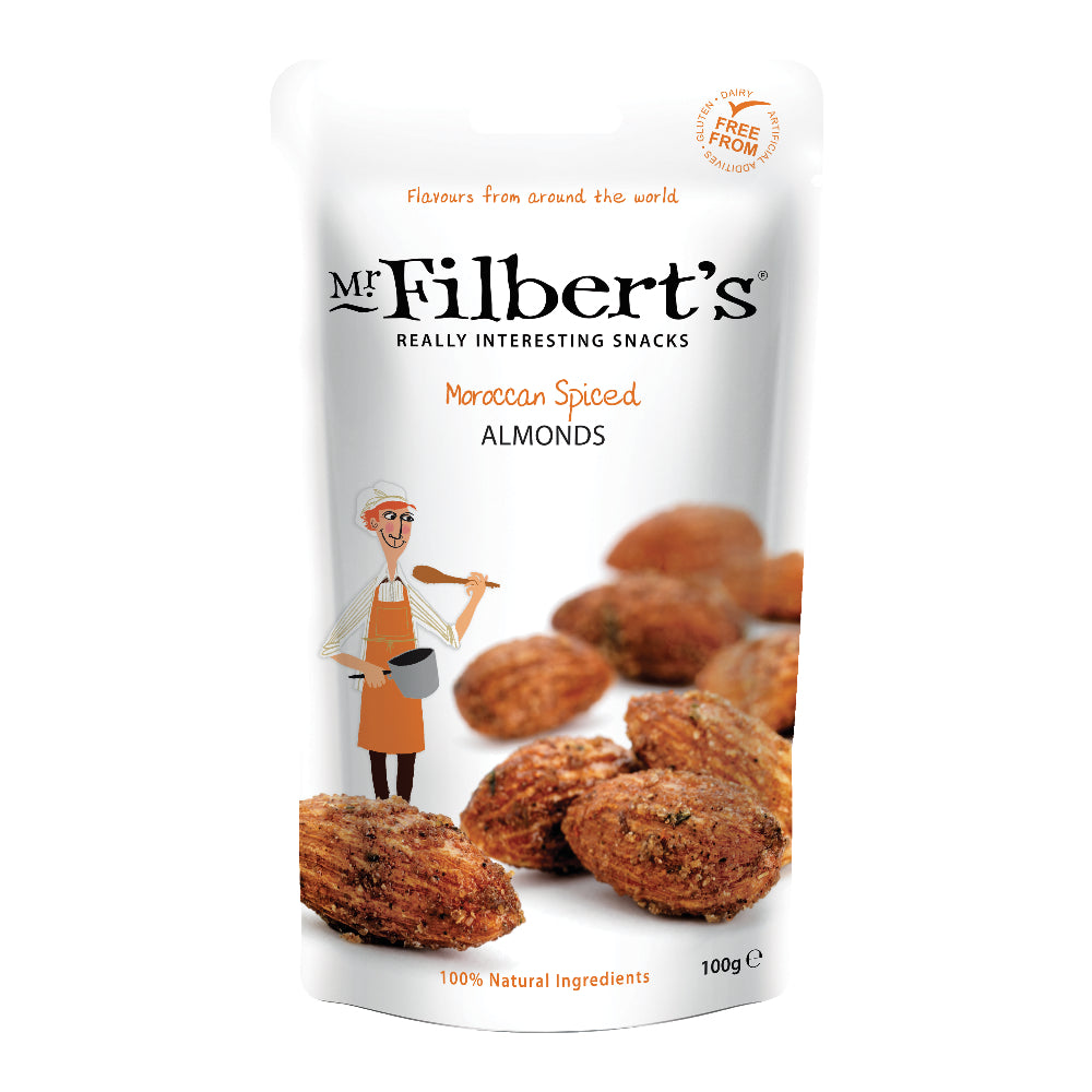 Mr Filbert's Moroccan Spiced Almonds (12x100g) – The Gorgeous Food Company