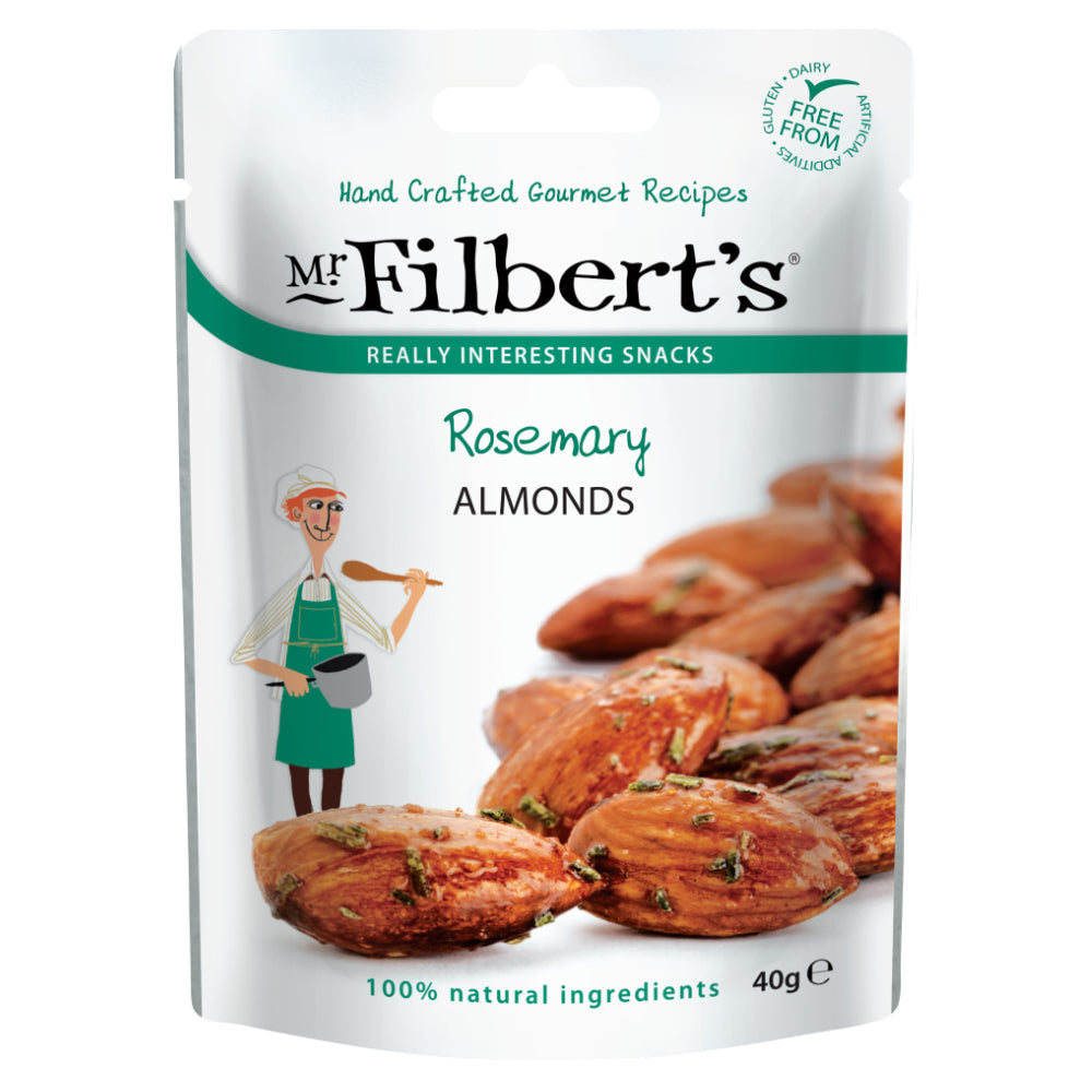 Mr Filberts Rosemary Almonds (20x40g) – The Gorgeous Food Company