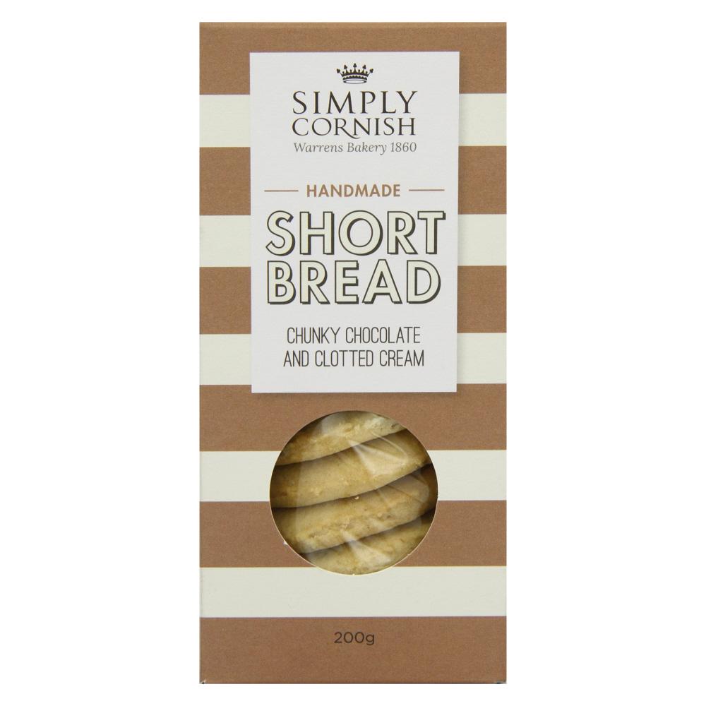 Simply Cornish Chunky Chocolate & Clotted Cream Shortbread (12x200g ...
